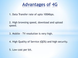 4g mobile technology and it’s comparisons | PPTX