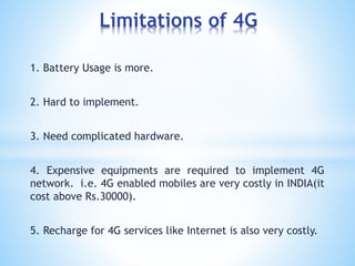 4g mobile technology and it’s comparisons | PPTX