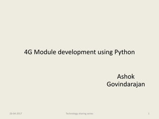 4 g module devt using python | PPT