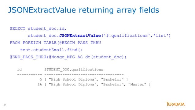Connecting Teradata and MongoDB with QueryGrid | PPT