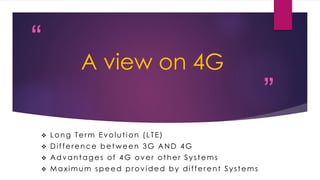 4G Wireless System | PPT
