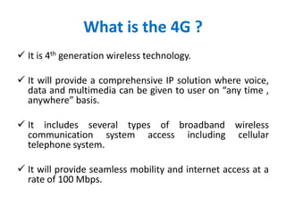 4G technology | PPTX