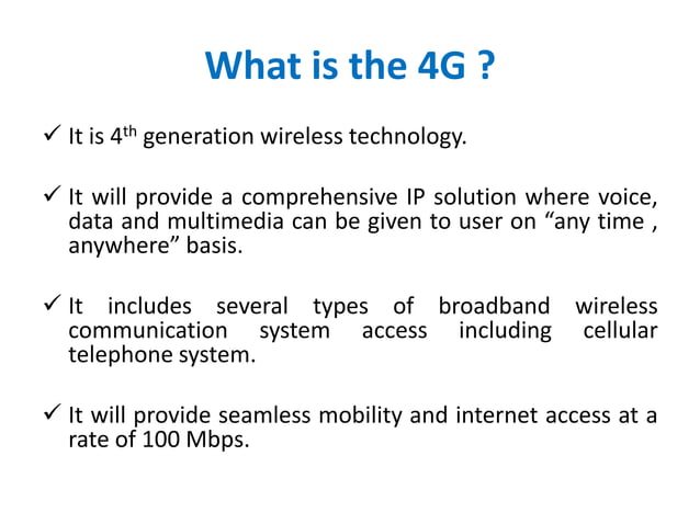 4G technology | PPT