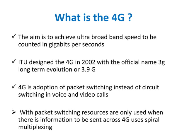 4G technology | PPT