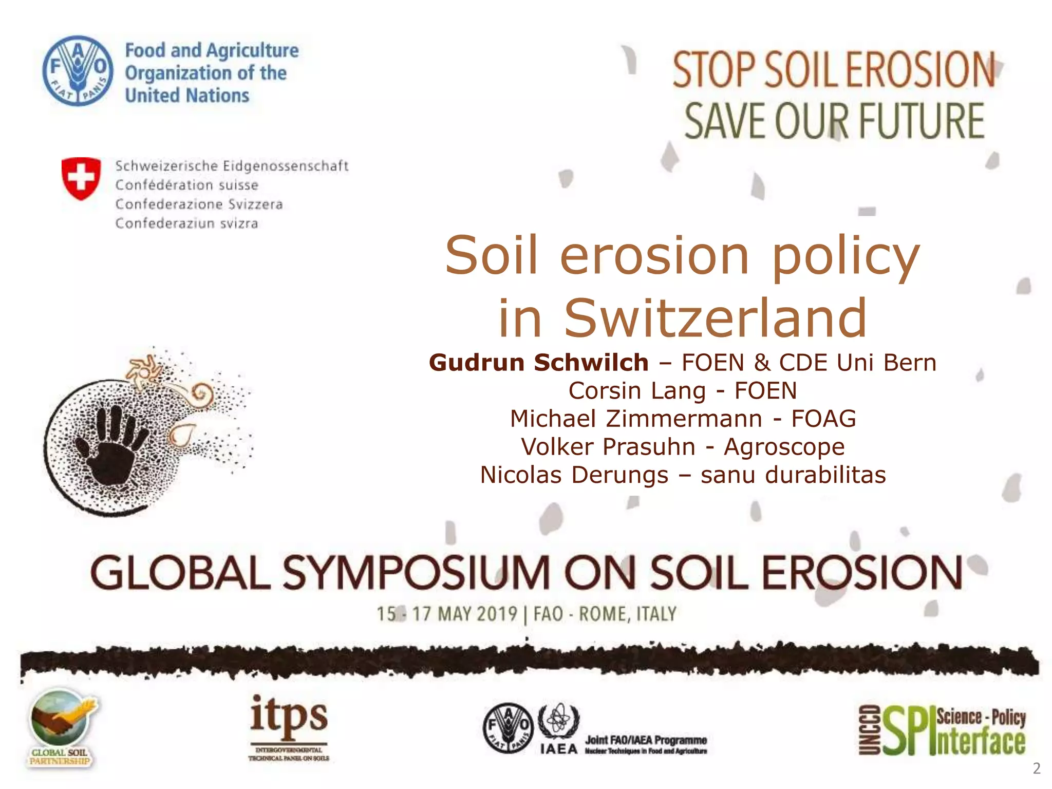 Soil erosion policy in Switzerland | PPTX