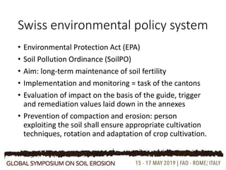 Soil erosion policy in Switzerland | PPTX