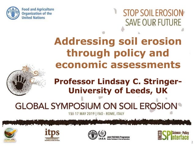 Addressing soil erosion through policy and economic assessments | PPT