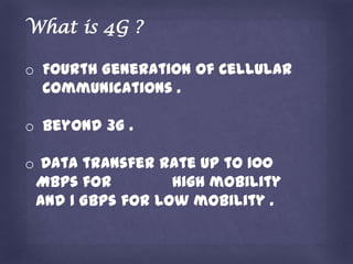 4G technology | PPT