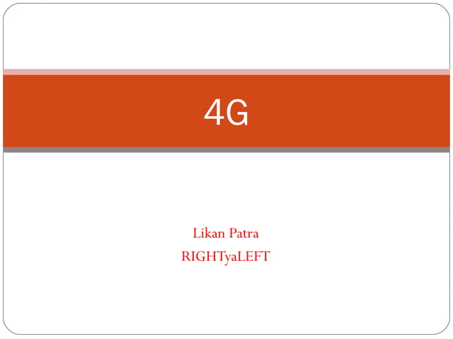 4g technology | PPT