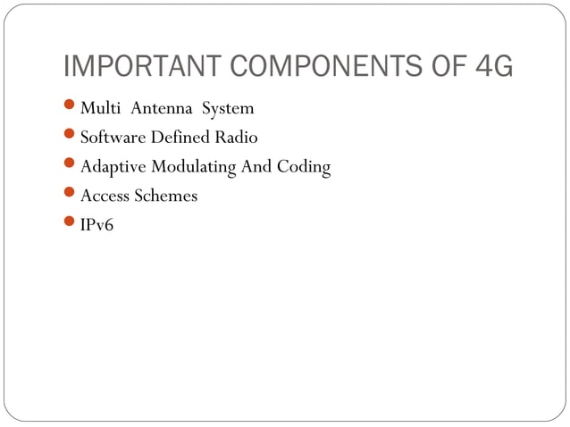 4g technology | PPT