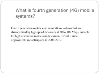 4g technology | PPT
