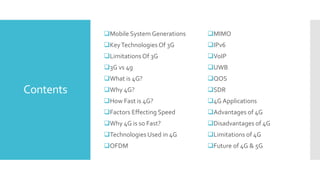 4g Technology Fourth Generation Mobile System Pptx