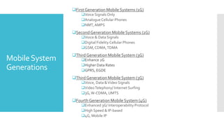 4G technology (Fourth Generation Mobile System) | PPTX