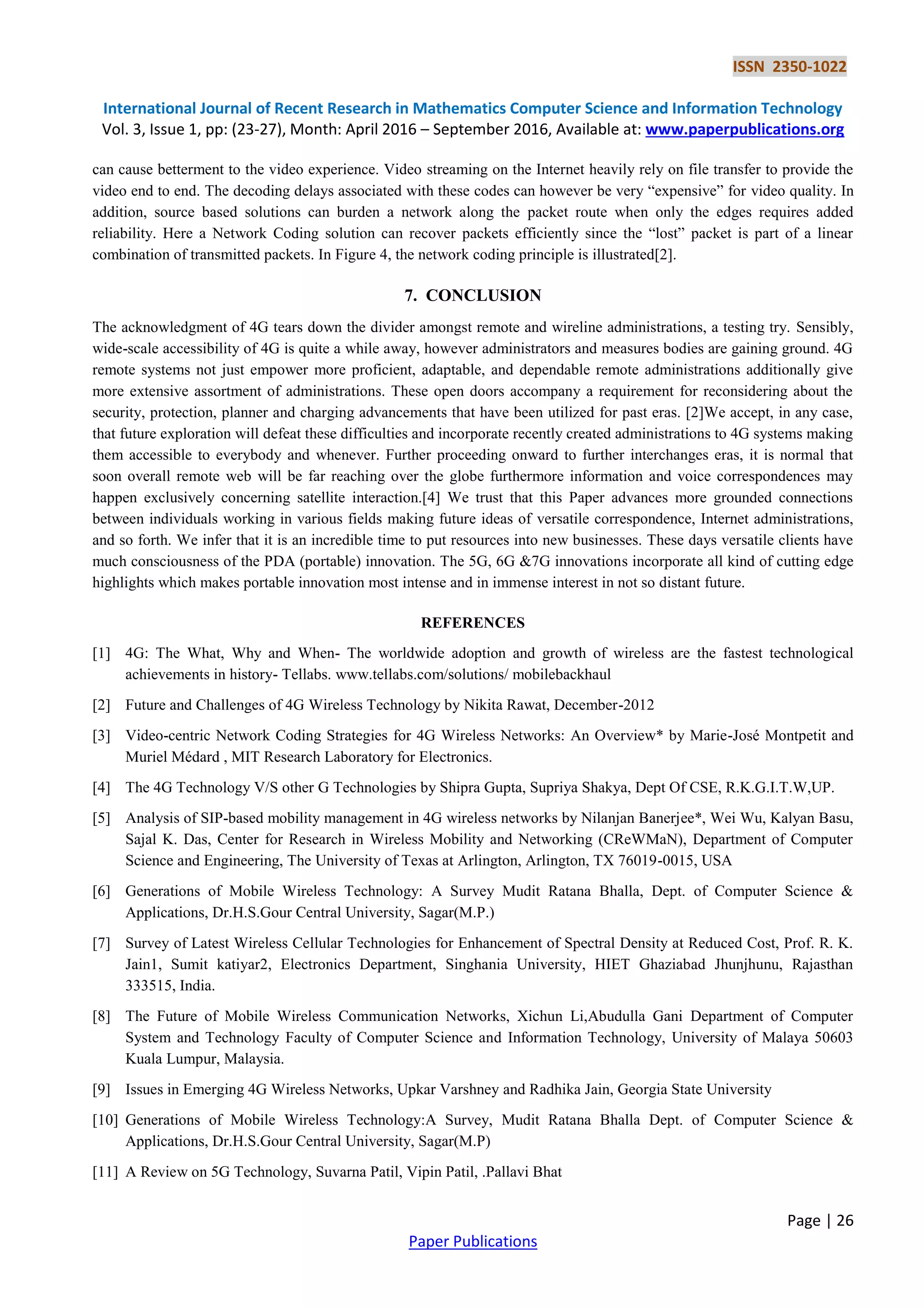 4G Technology and Its Application – An Overview | PDF