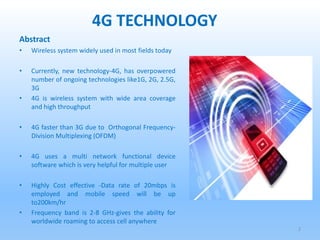 4 g technology ppt | PPT