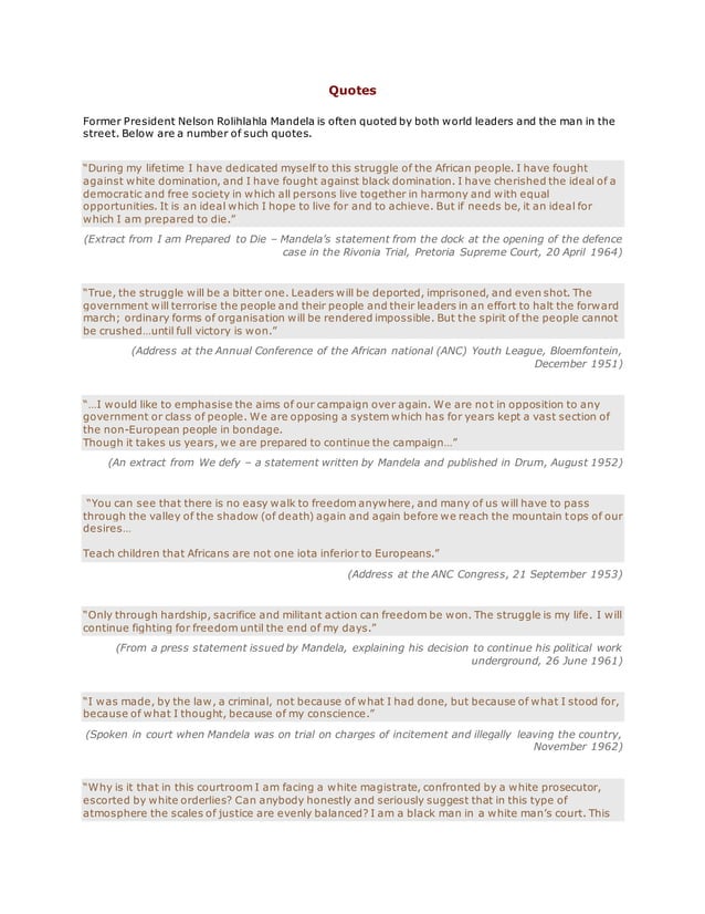 Quotes | DOCX | Politics