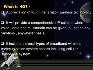 4g wireless technology | PPTX