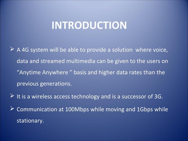 4 g wireless technology | PPT