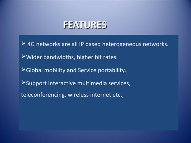 4 g wireless technology | PPT