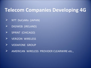 4 g wireless technology | PPT
