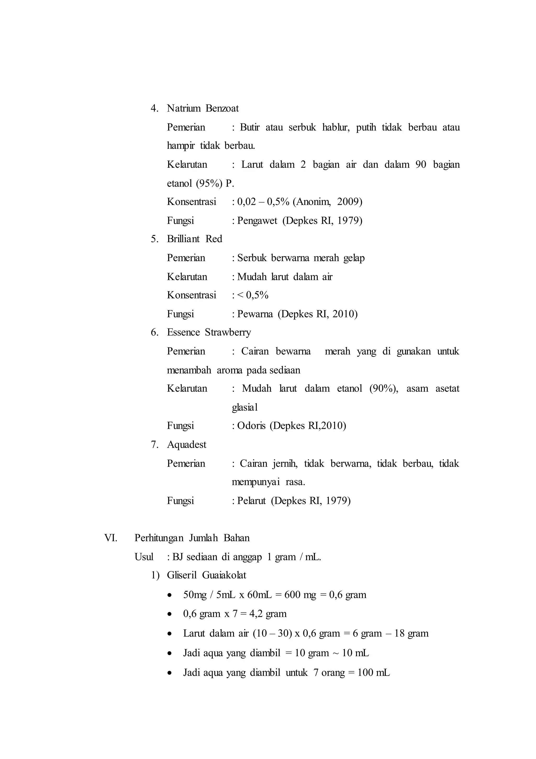 Laporan resmi syrup gg | DOCX