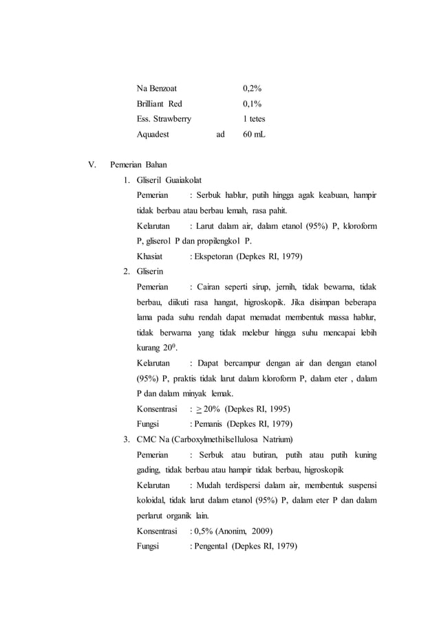 Laporan resmi syrup gg | DOCX