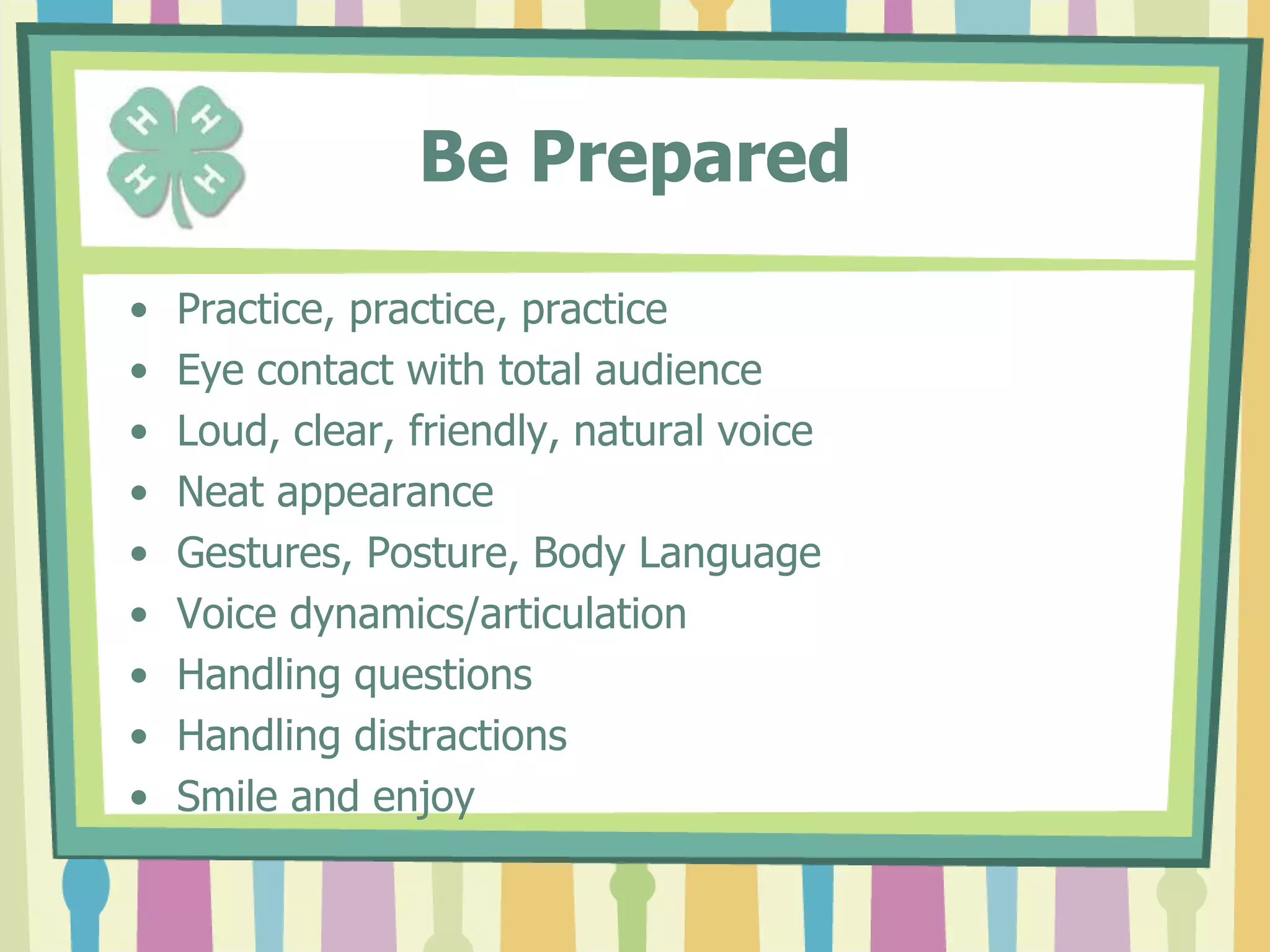 How to Give a 4-H Speech | PPT