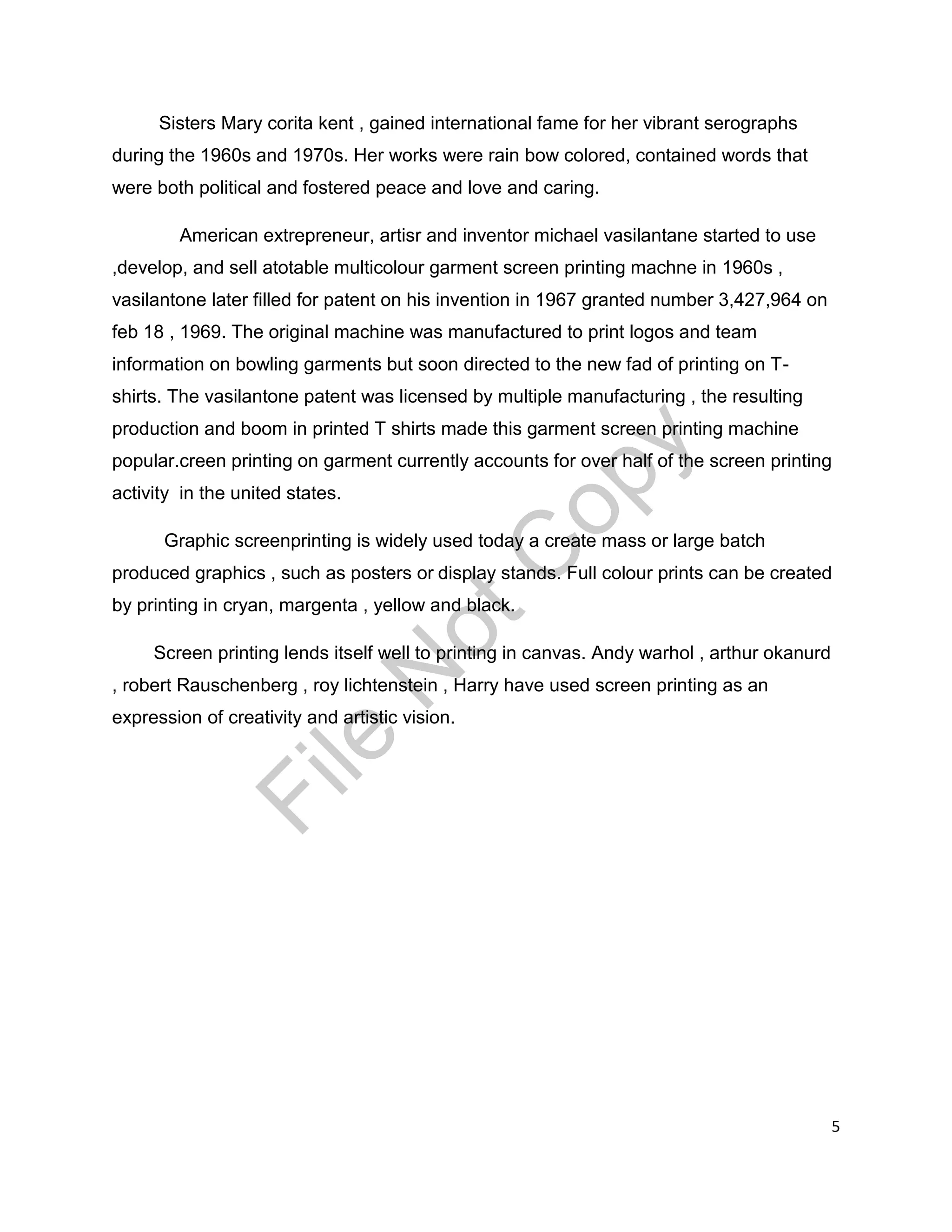 hand screen printing | PDF