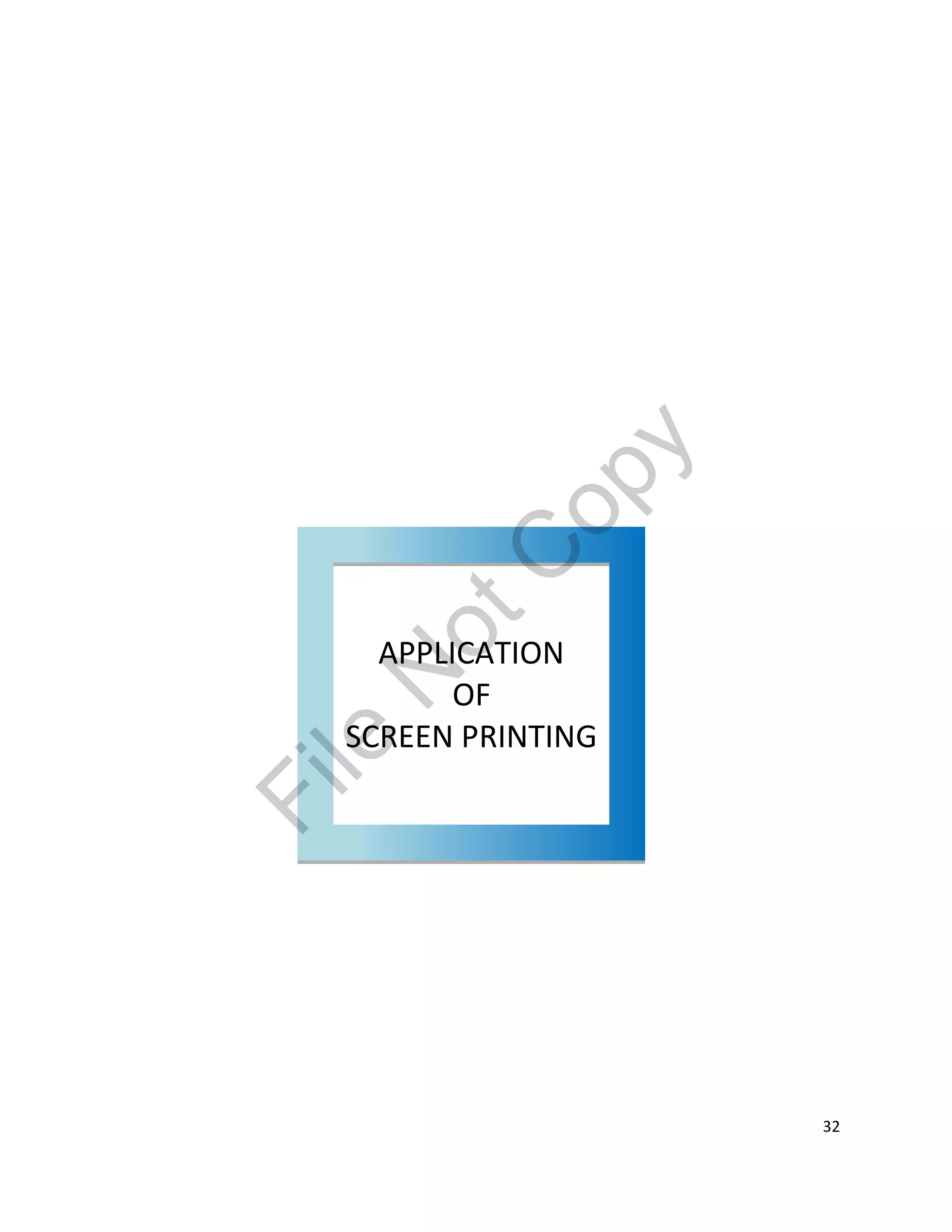hand screen printing | PDF