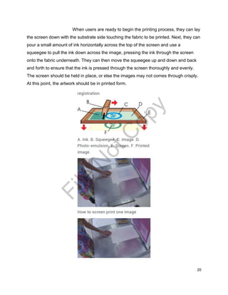 hand screen printing | PDF