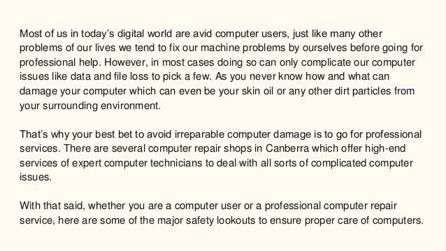 4 Handy Safety Tips for Computer Repairs | PPTX