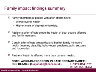 Family impact of meningitis and septicaemia | PPT