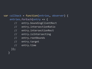 Intersection observer for js oxford | PPTX
