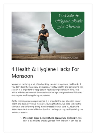 4 Health & Hygiene Hacks For Monsoon - EntertainOMania.pdf