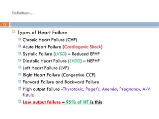 4 Heart Failure in medicine and pathology | PPTX
