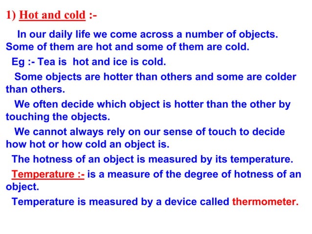 Class-7 science Chapter-4Heat | PPT | Weather | Science
