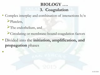 Hemostasis and coagulation for medical .pptx