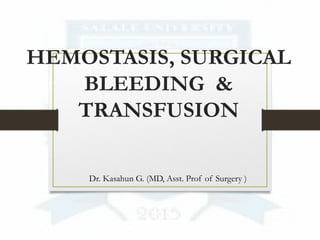 Hemostasis and coagulation for medical .pptx