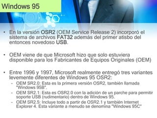 4 historia de los sistemas operativos windows | PPTX