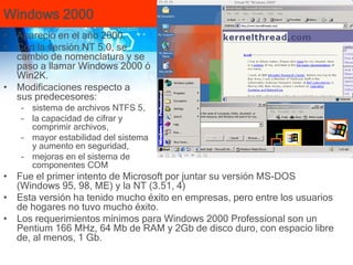 4 historia de los sistemas operativos windows | PPTX