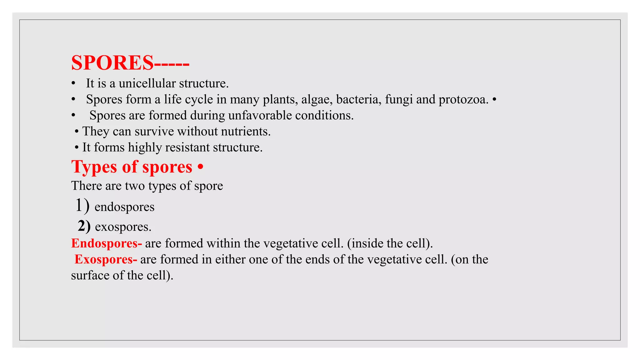 Sporulation & morphogenesis | PPTX