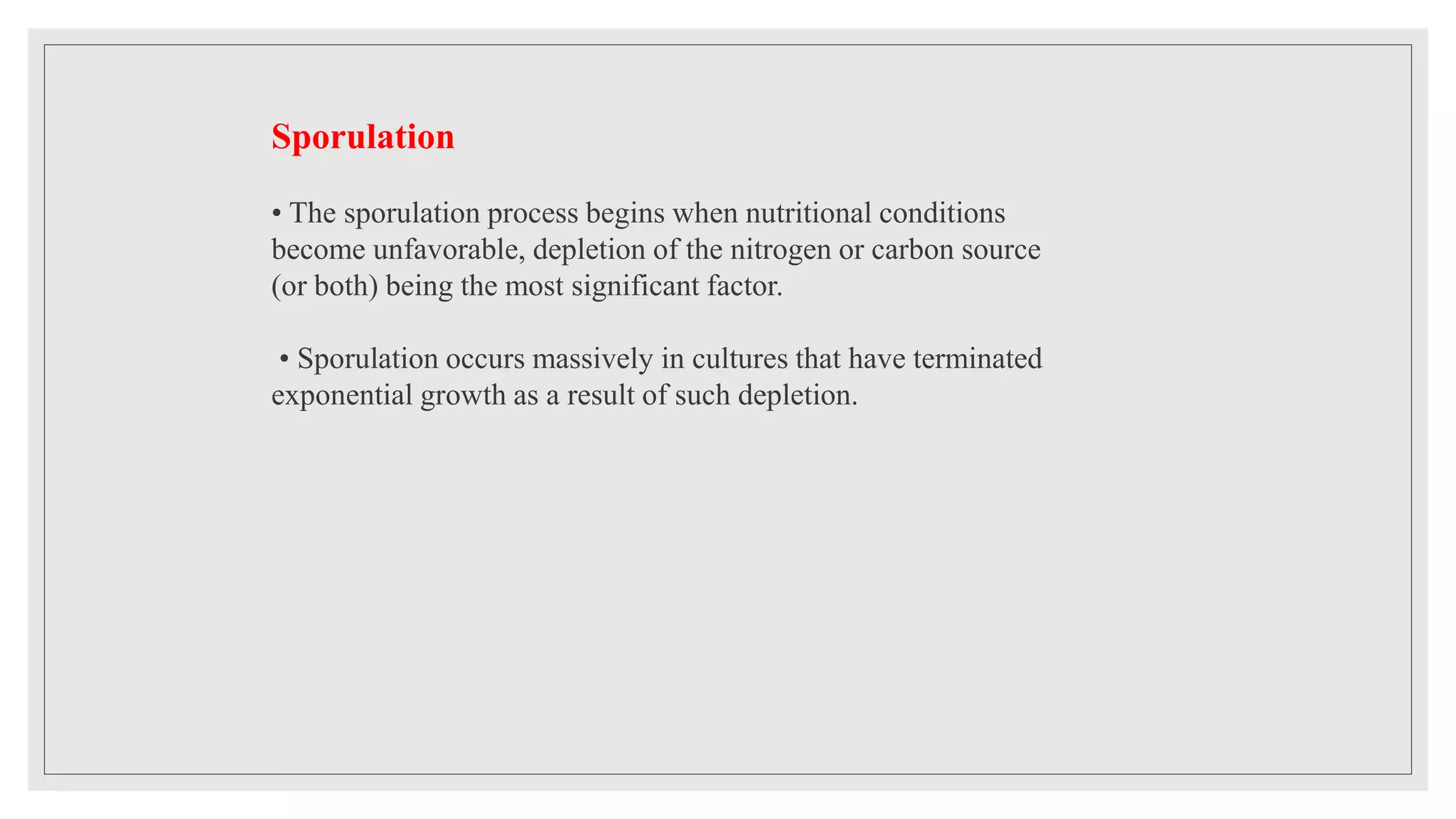 Sporulation & morphogenesis | PPTX