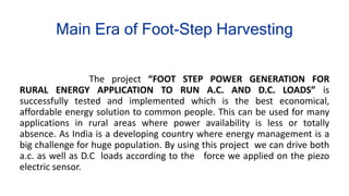 Foot energy generation | PPT