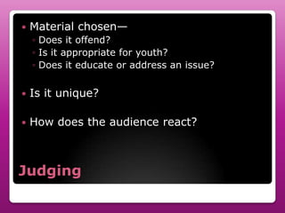 4 h judging communications | PPTX | Fine Art