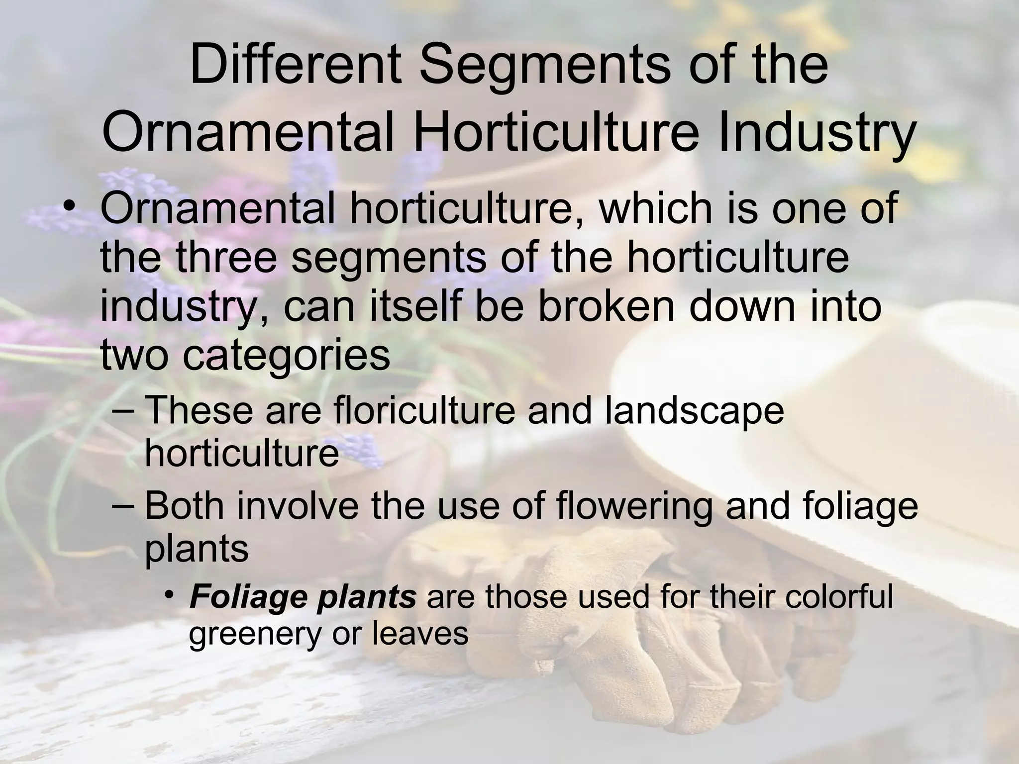 Horticulture industry | PPT