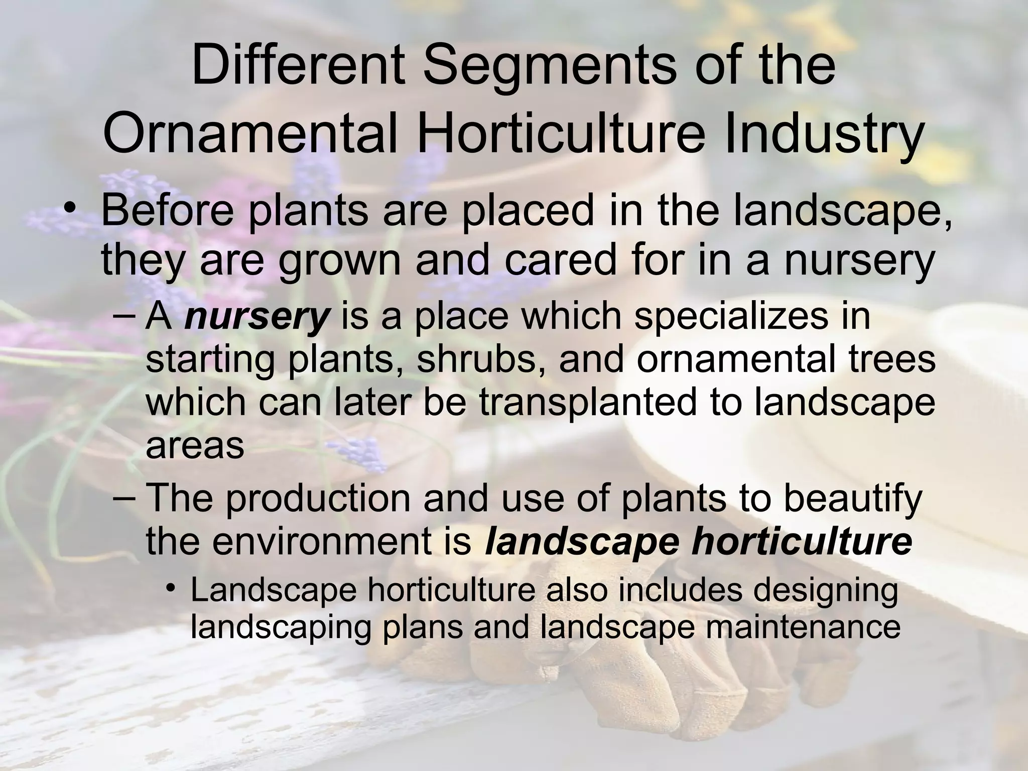 Horticulture industry | PPT