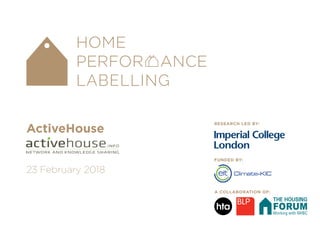 Home Performance Labelling | PDF