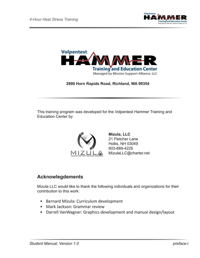 Heat stress training student manual 508 | PDF