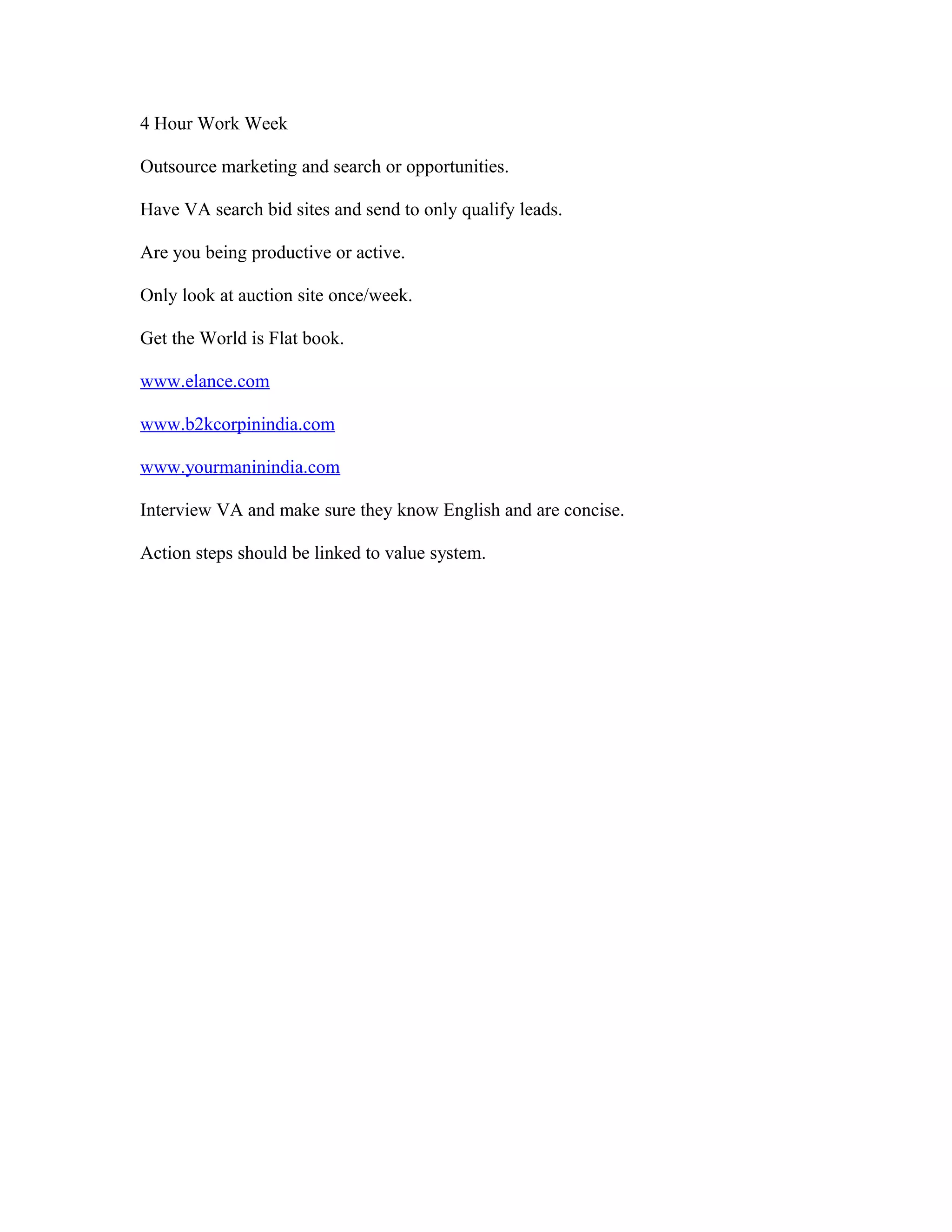 4 hour work week | PDF