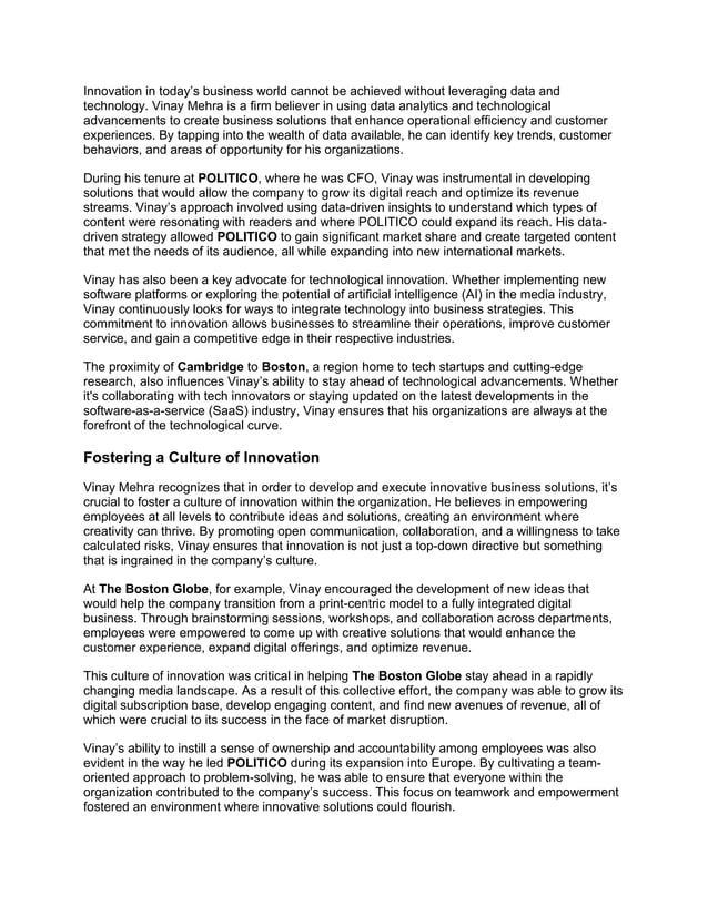 How Vinay Mehra Develops Innovative Business Solutions.docx